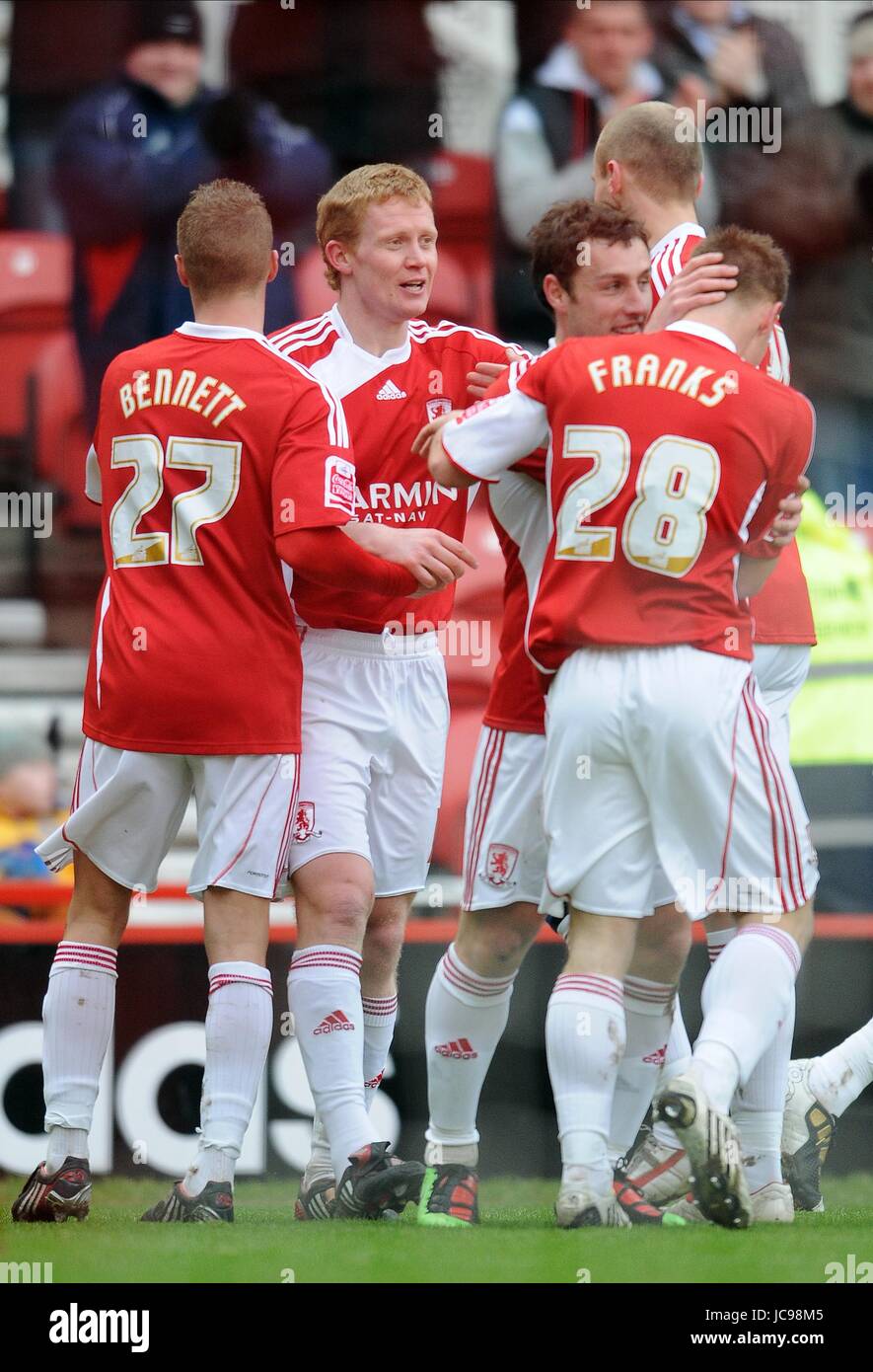 BARRY ROBSON CELEBRATES GOAL MIDDLESBROUGH V PETERBOROUGH RIVERSIDE ...