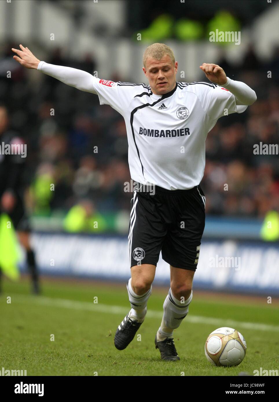 JAY MCEVELEY DERBY COUNTY FC PRIDE PARK DERBY ENGLAND 13 February 2010 ...