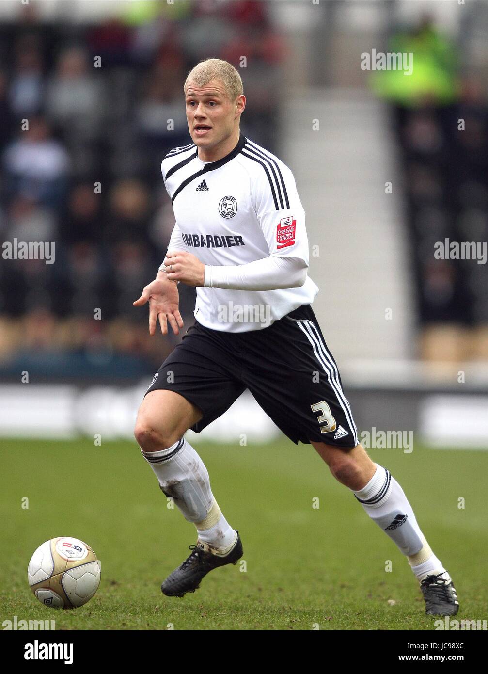 JAY MCEVELEY DERBY COUNTY FC PRIDE PARK DERBY ENGLAND 13 February 2010 ...