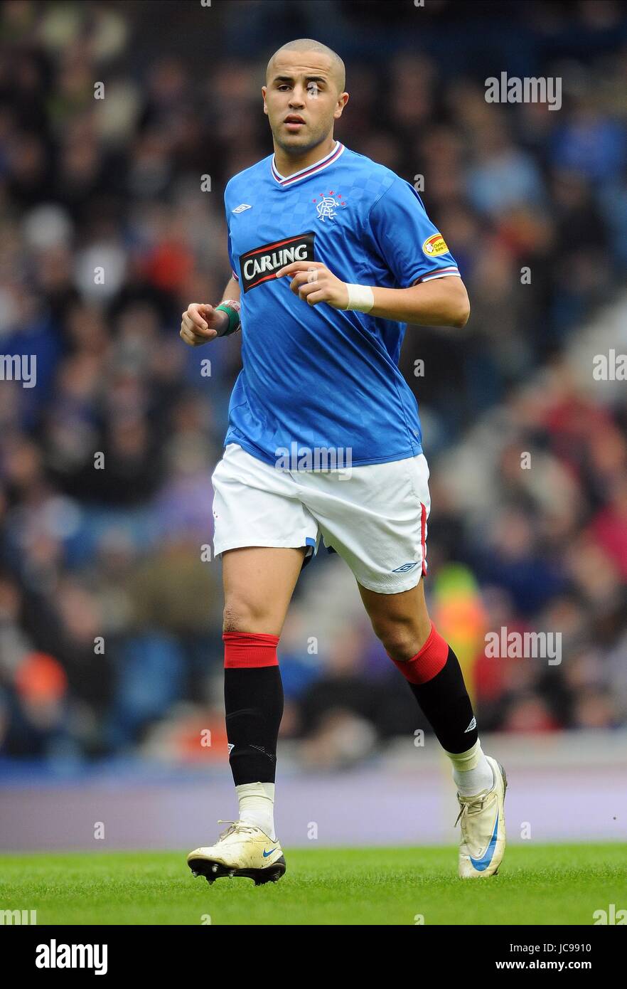 MADJID BOUGHERRA GLASGOW RANGERS FC IBROX STADIUM GLASGOW SCOTLAND 14 February 2010 Stock Photo ...
