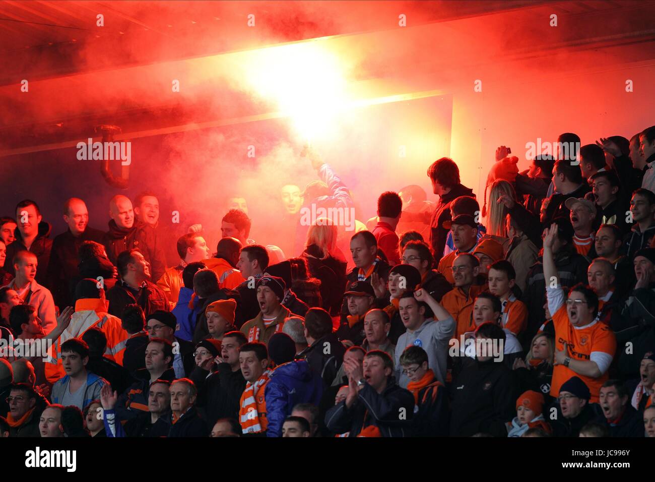 FANS LET OFF FLARE PRESTON NORTH END V BLACKPOOL DEEPDALE PRESTON ...