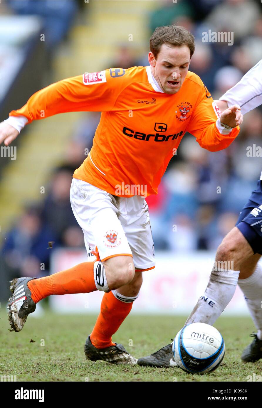 DAVID VAUGHAN BLACKPOOL FC DEEPDALE PRESTON ENGLAND 13 February 2010 ...