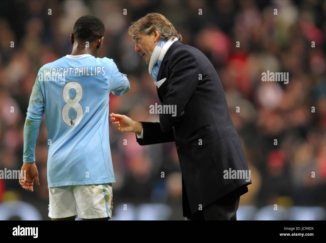 ROBERT MANCINI WRIGHT-PHILIPS MANCHESTER CITY FC MANAGER EASTLANDS CITY ...