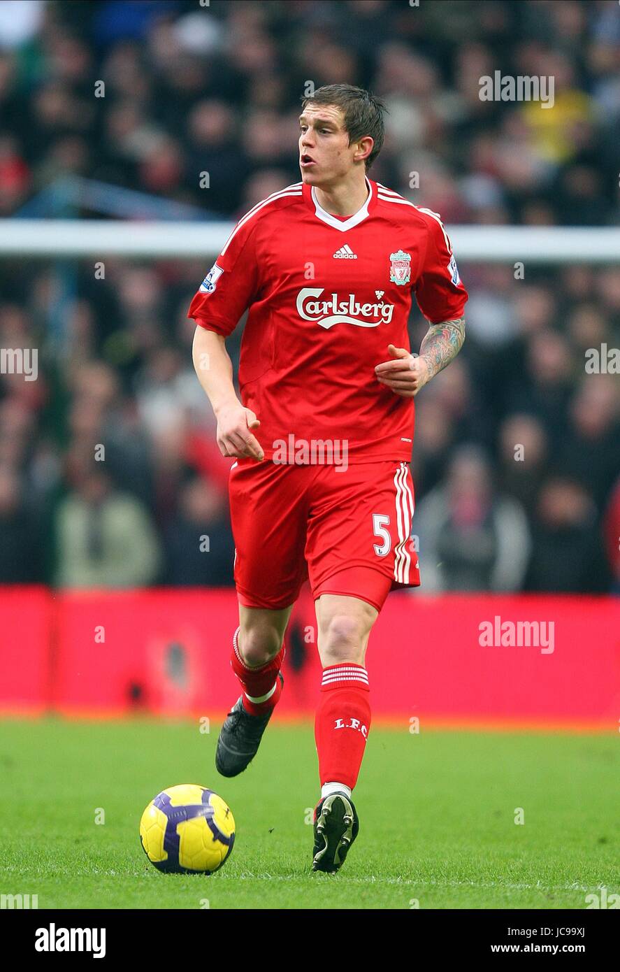DANIEL AGGER LIVERPOOL FC EASTLANDS MANCHESTER ENGLAND 21 February 2010 ...