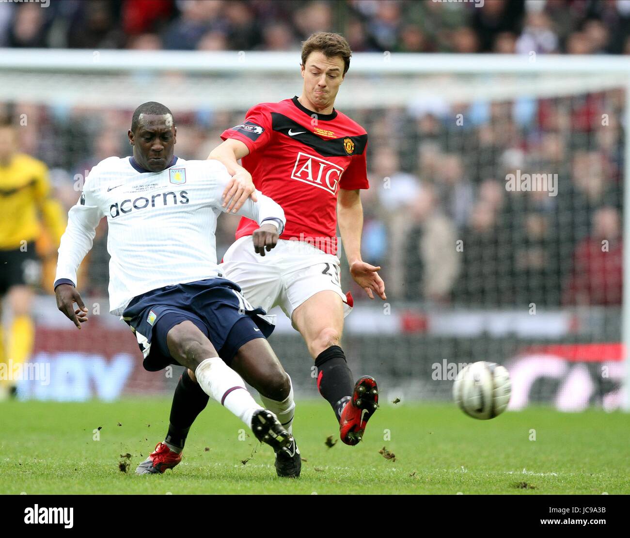 EMILE HESKEY & JONNY EVANS ASTON VILLA V MANCHESTER UNITE WEMBLEY ...