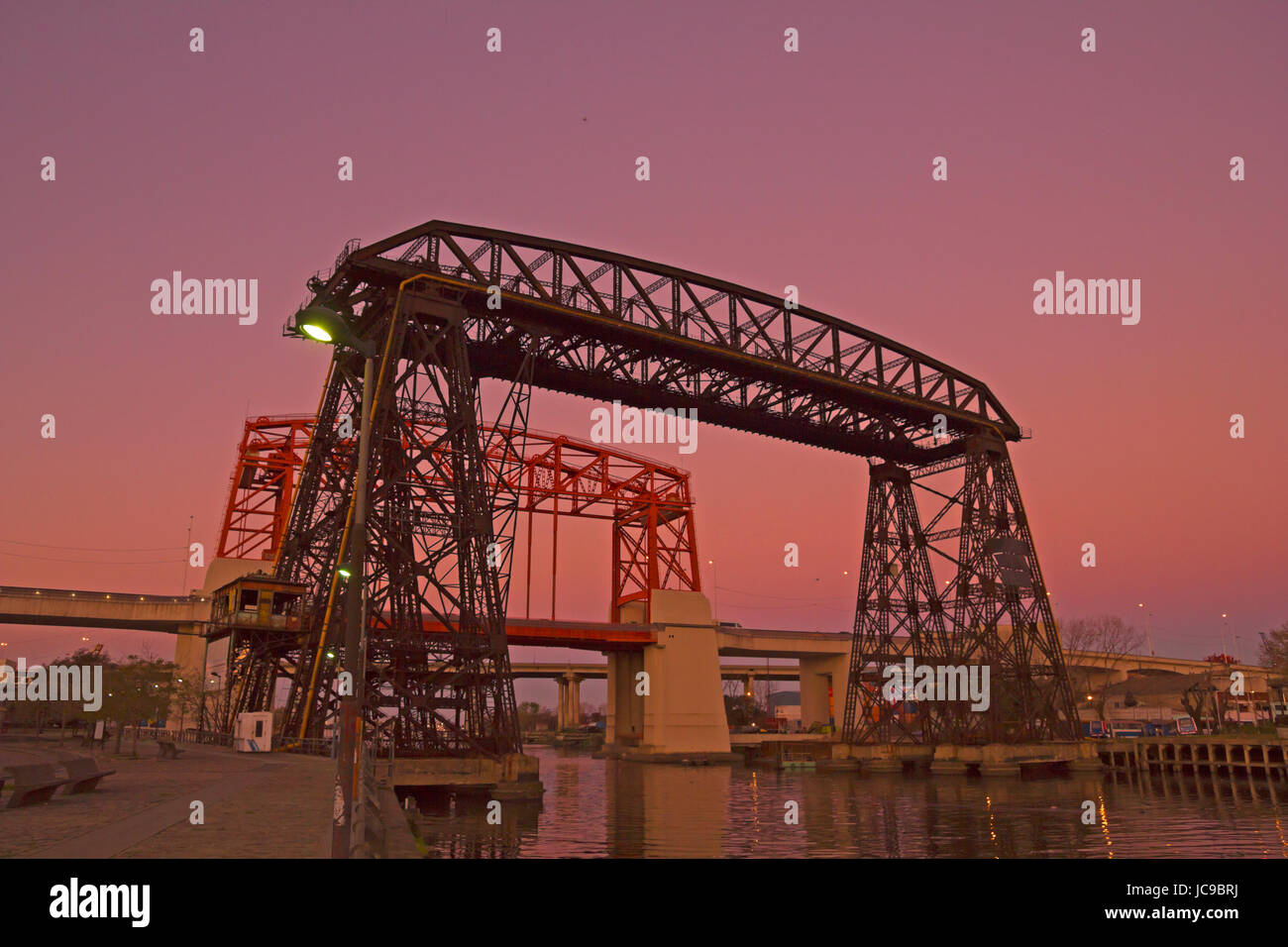Nicolas Avellaneda Bridge, in La Boca, Buenos Aires, this is a very ...