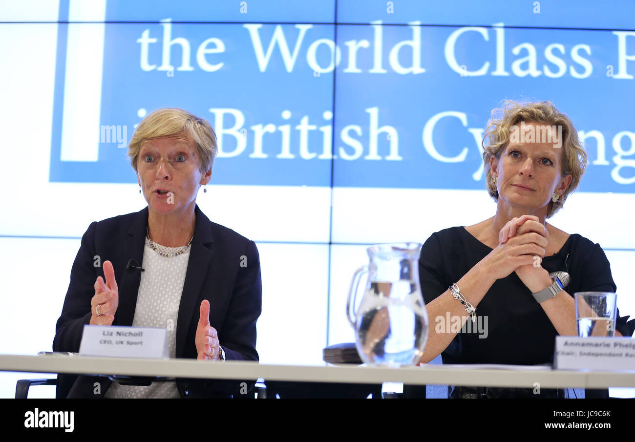UK Sport Chief Executive Liz Nicholl (left) and British Rowing Chairman ...