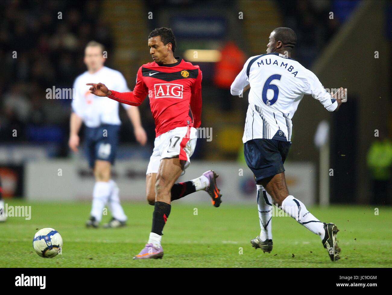 NANI & FABRICE MUAMBA BOLTON V MANCHESTER UNITED REEBOK STADIUM BOLTON ...