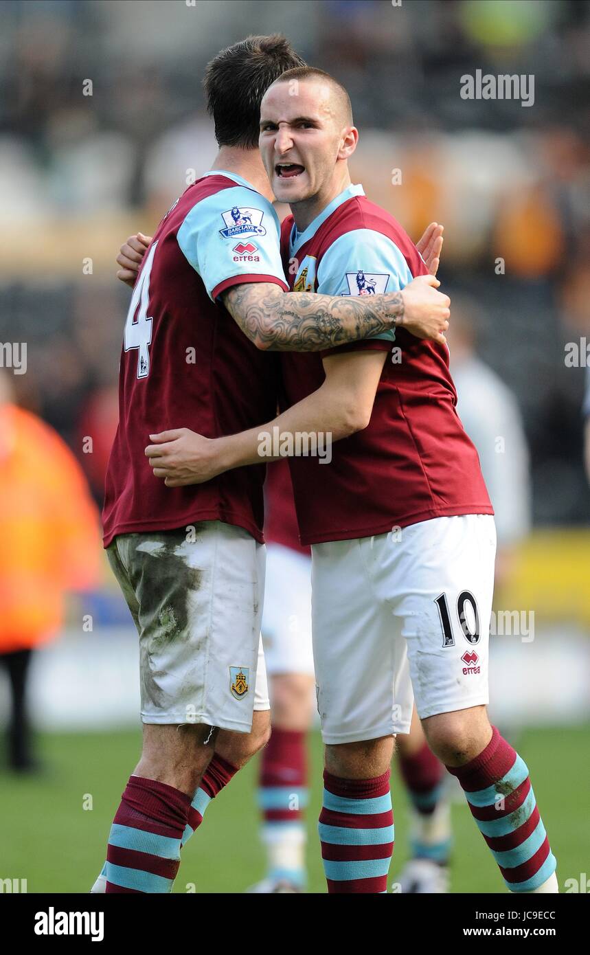 DANIEL FOX & MARTIN PATERSON BURNLEY FC KC STADIUM HULL ENGLAND 10 ...