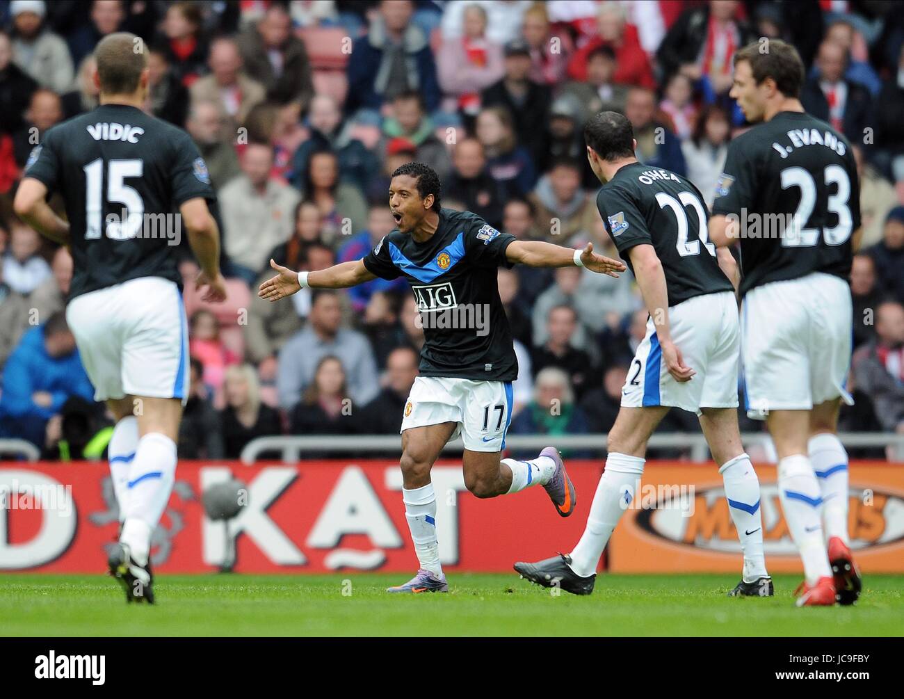 NANI CELEBRATES GOAL SUNDERLAND V MANCHESTER UTD SUNDERLAND V ...