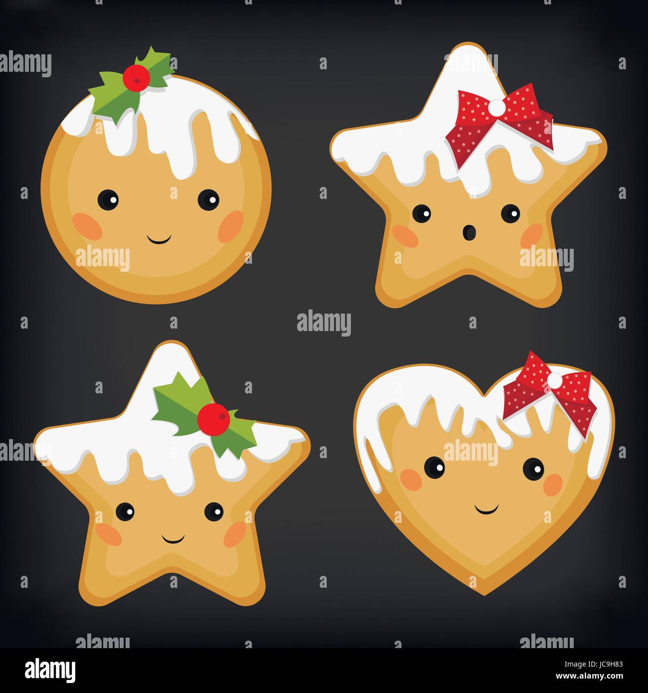 Christmas funny cookie on Stock Vector Images - Alamy