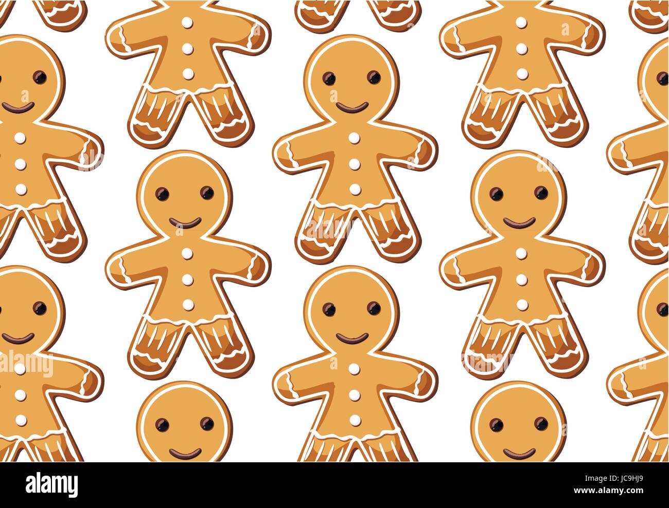 Gingerbread cookies top view Stock Vector Images - Alamy