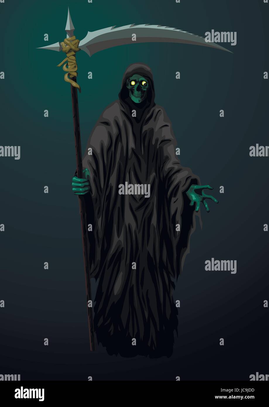 Death skeleton grim Reaper scytheman with scythe, suitable for ...