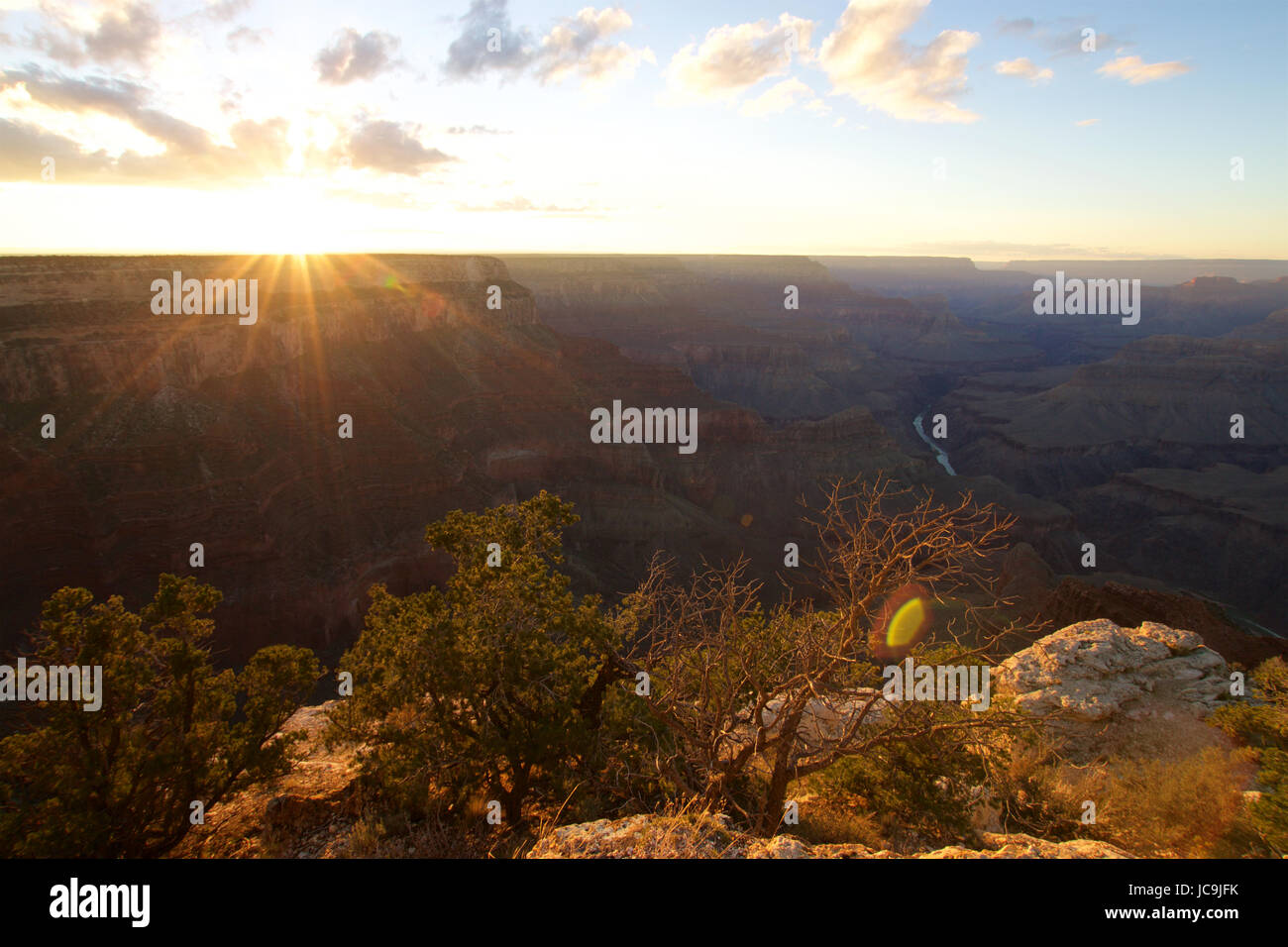 Sunset at Grand Canyon Mohave Point, Arizona Stock Photo - Alamy