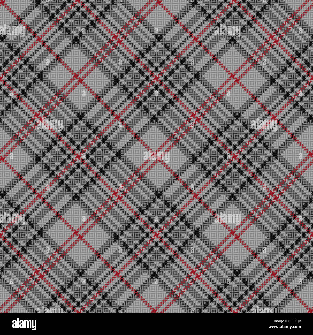 Diagonal seamless checkered vector pattern in grey and red hues Stock ...