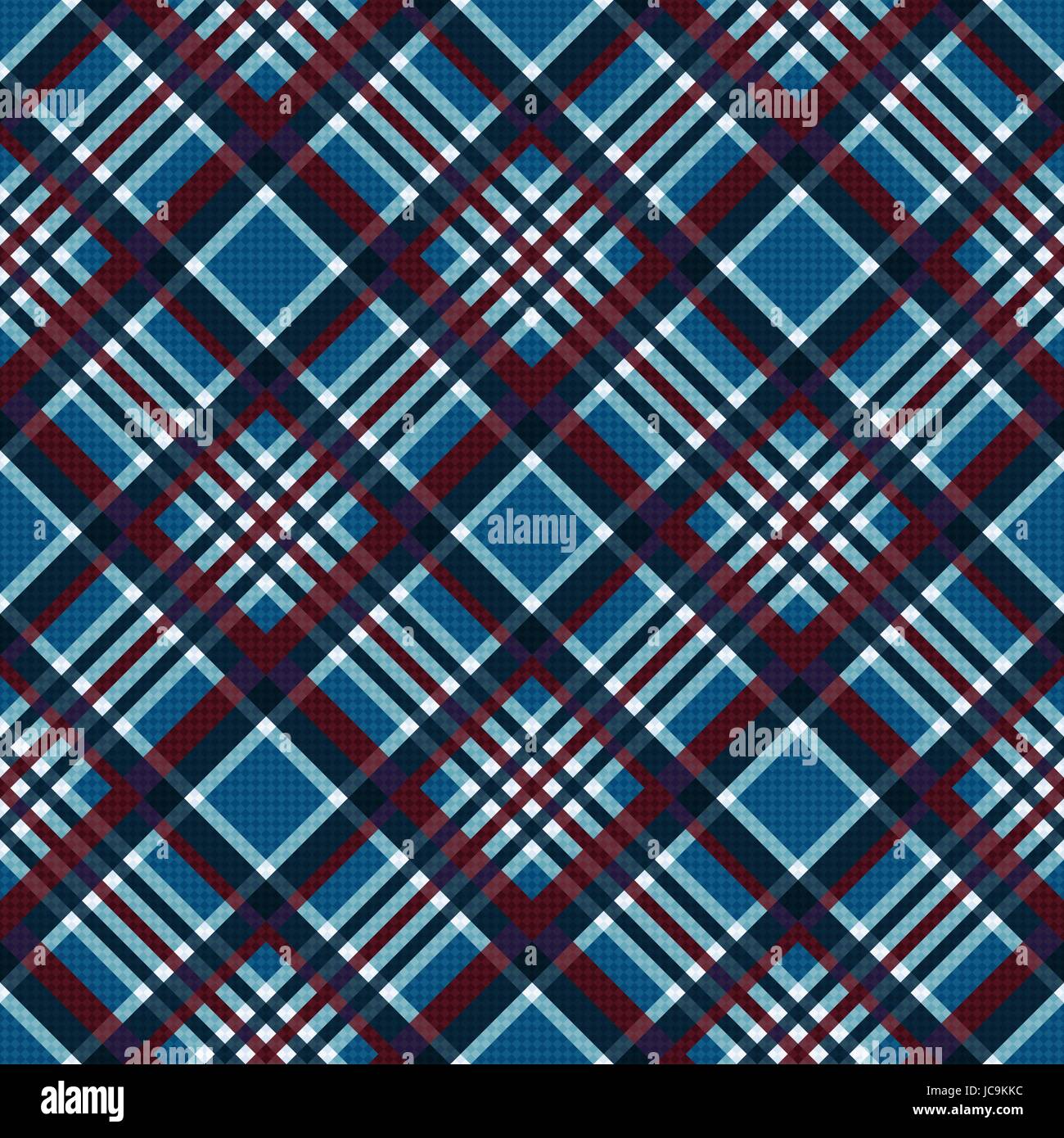 Diagonal seamless checkered vector pattern in blue and red hues Stock ...