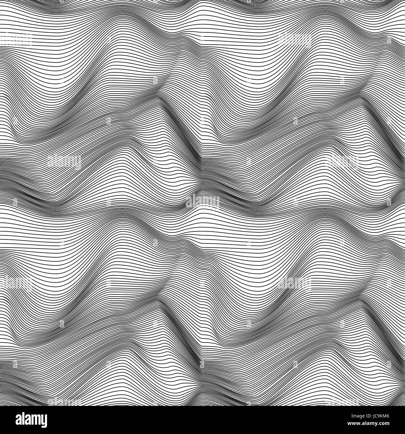 Seamless black grey waves hi-res stock photography and images - Alamy