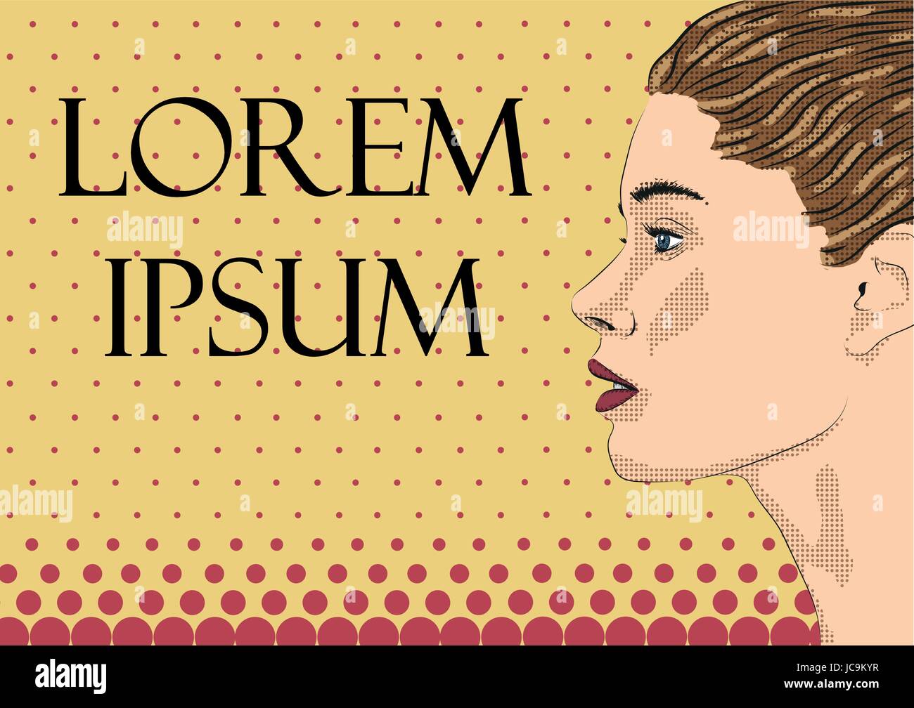 Woman Female Lady Girl Person Young Caucasian Model Profile Looking Text Space Vector