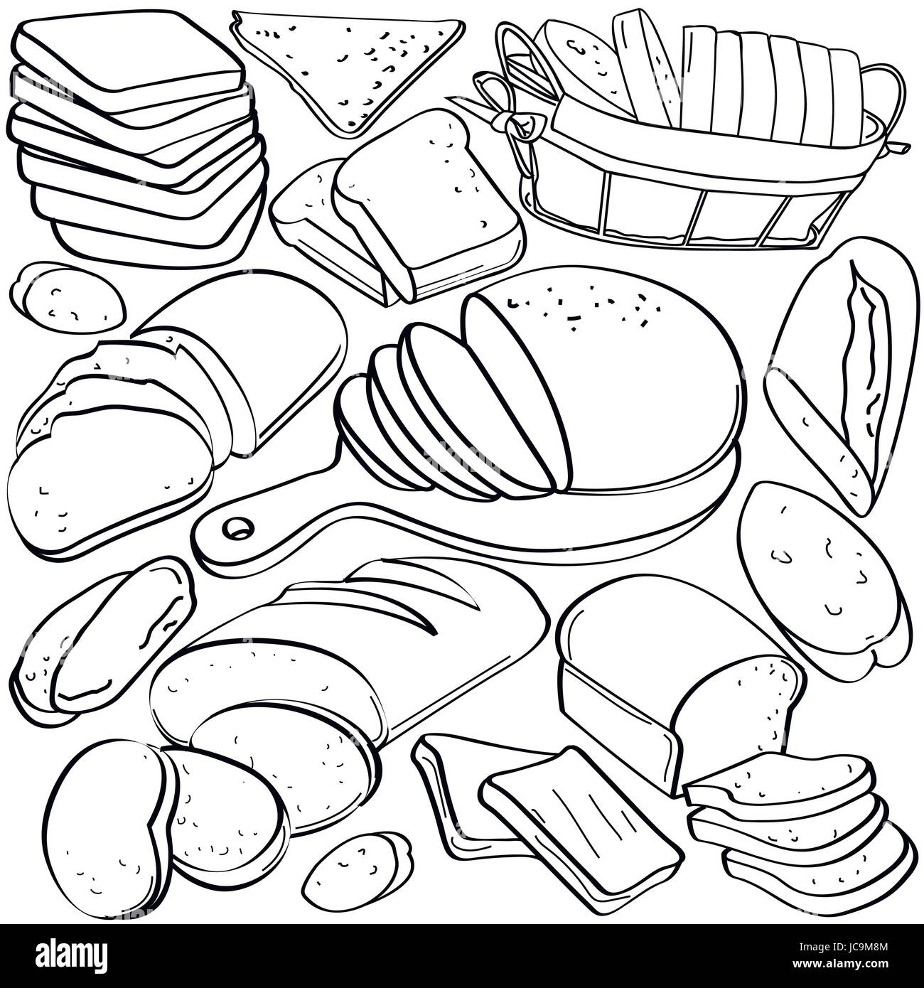 Set of different sliced bread Stock Vector Image & Art - Alamy