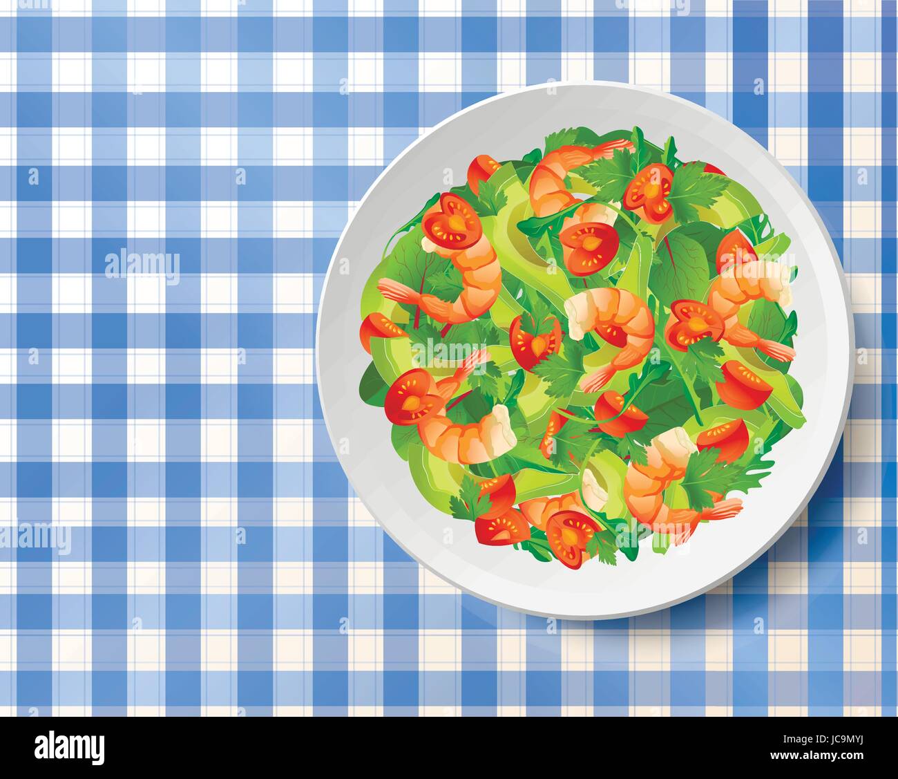 Vegan plate avocado tomato Stock Vector Images - Alamy