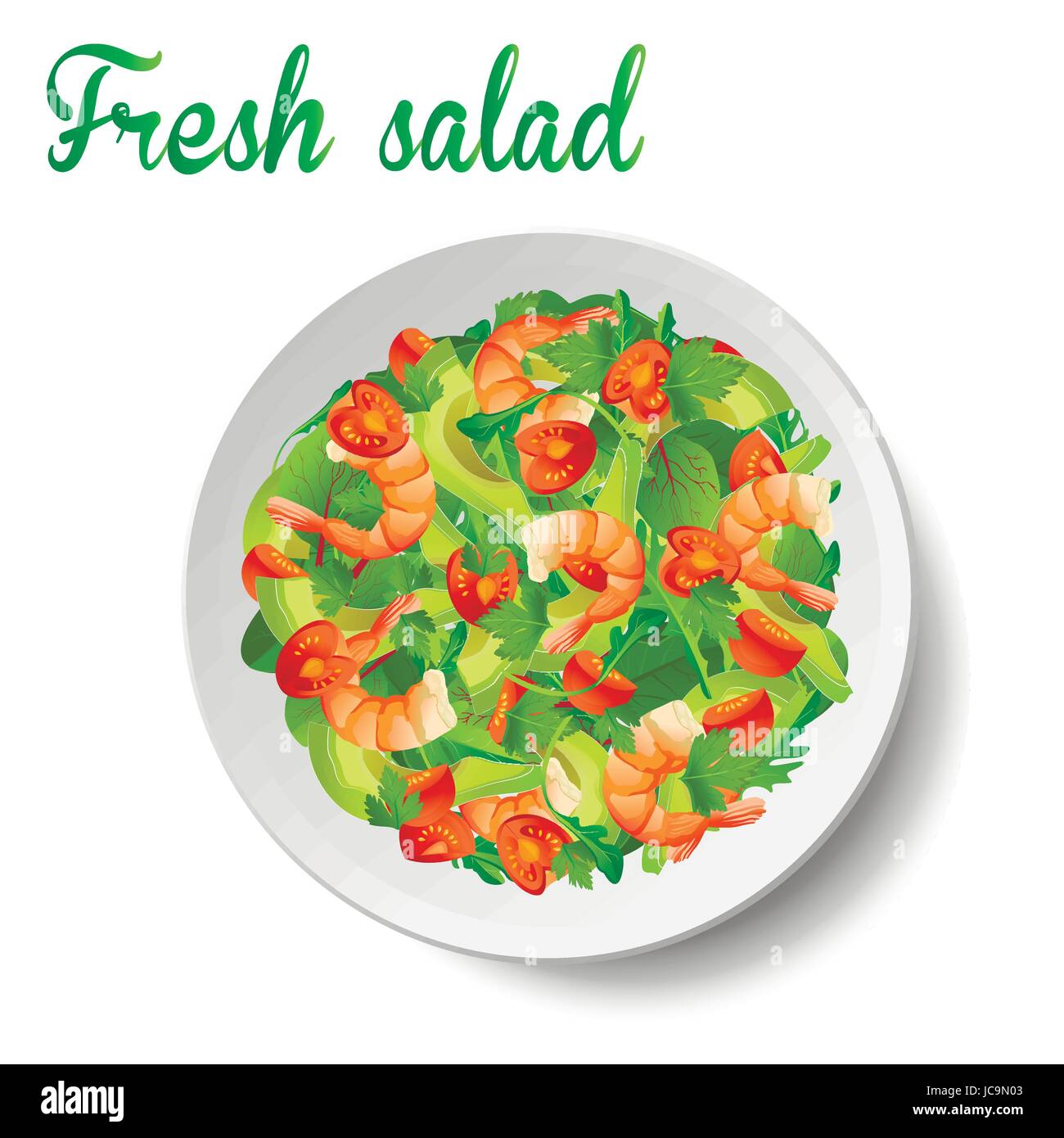 Fresh green rocket salad Stock Vector Images - Alamy