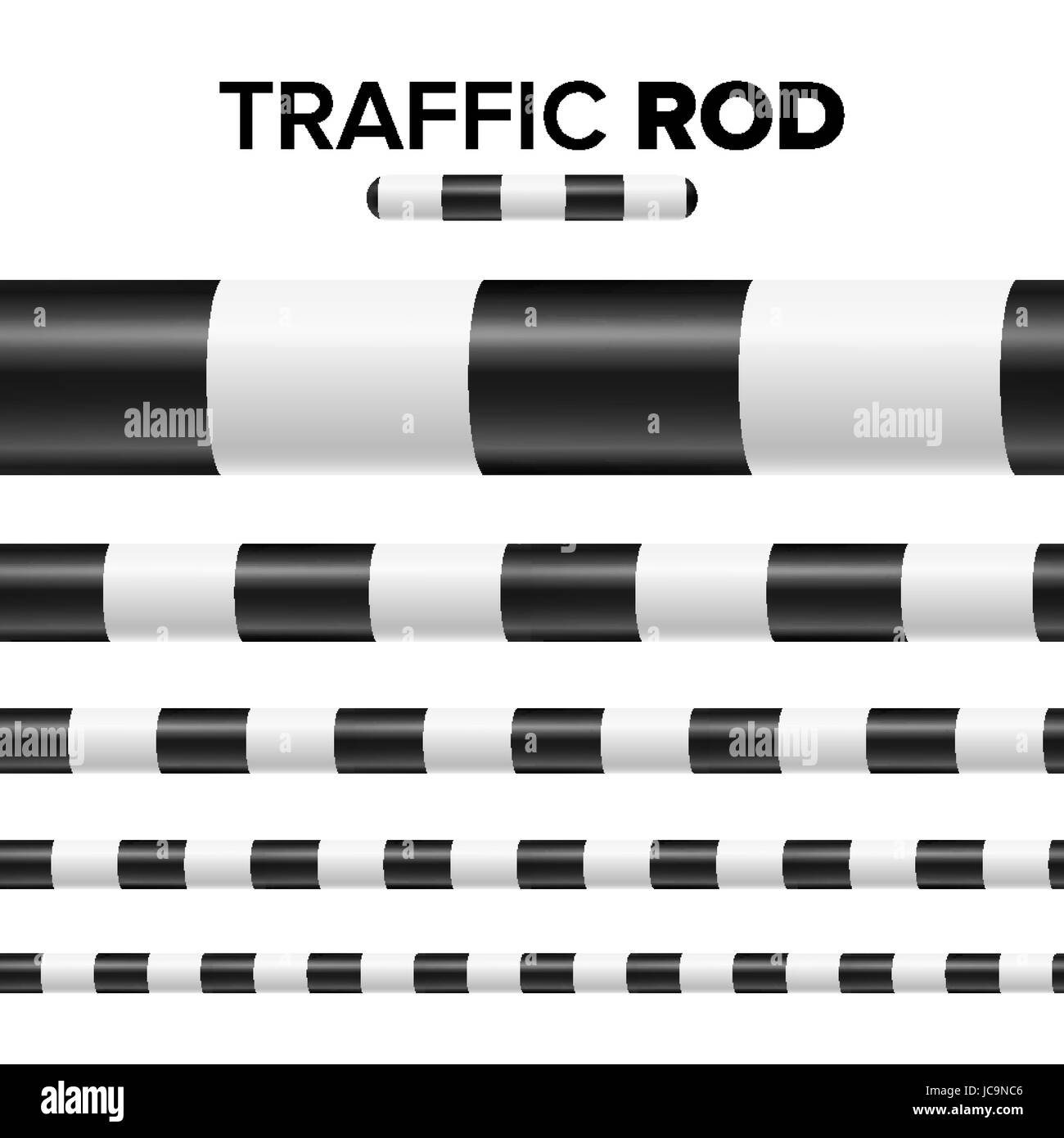 Traffic Police Stick, Baton Set Isolated On White Background ...