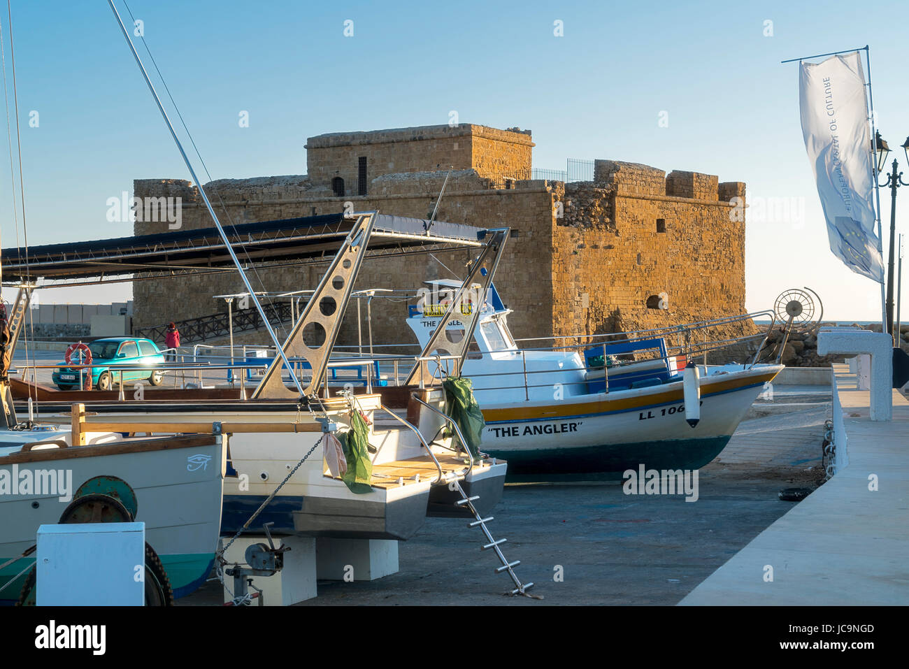 Paphos Castle, harbour, tourist area, sea front, Cyprus Stock Photo - Alamy