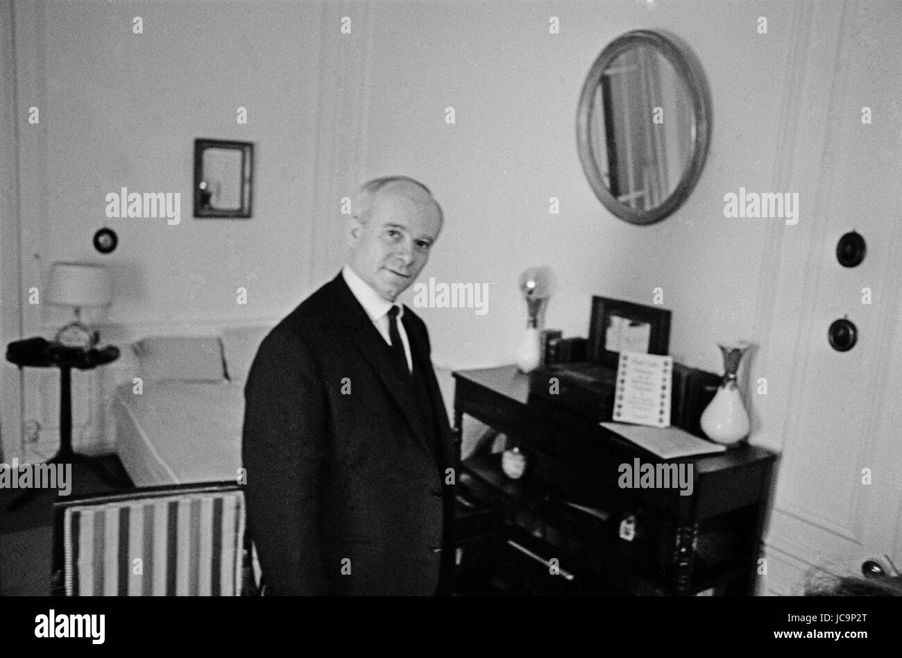 French novelist and historian Paul Guth in his appartment located 24 ...