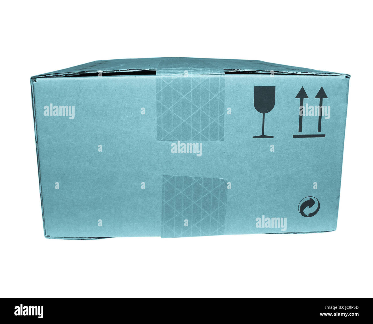 Parcel picture - cool cyanotype Stock Photo - Alamy