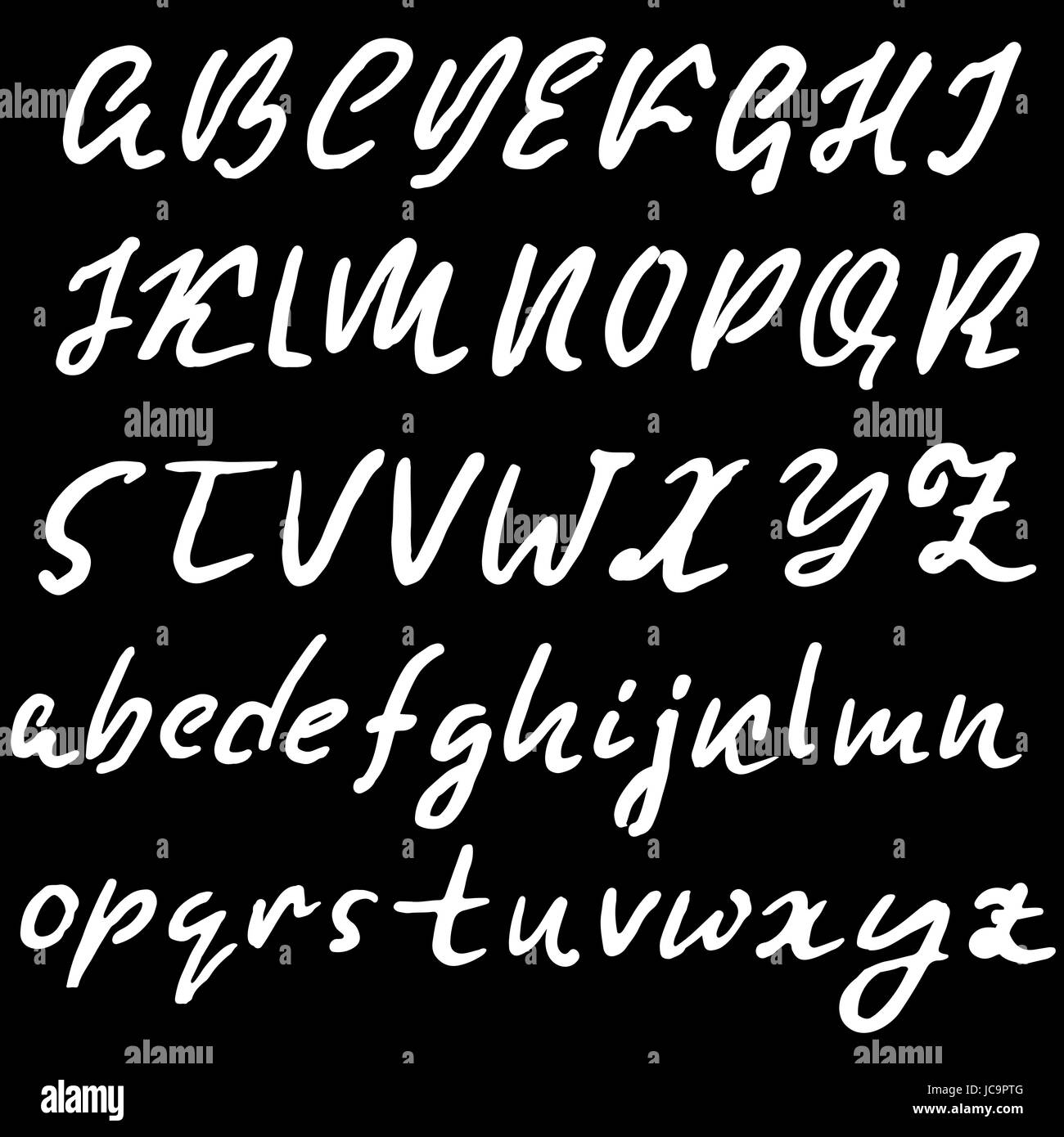 Hand drawn elegant calligraphy font. Modern brush lettering. Grunge ...