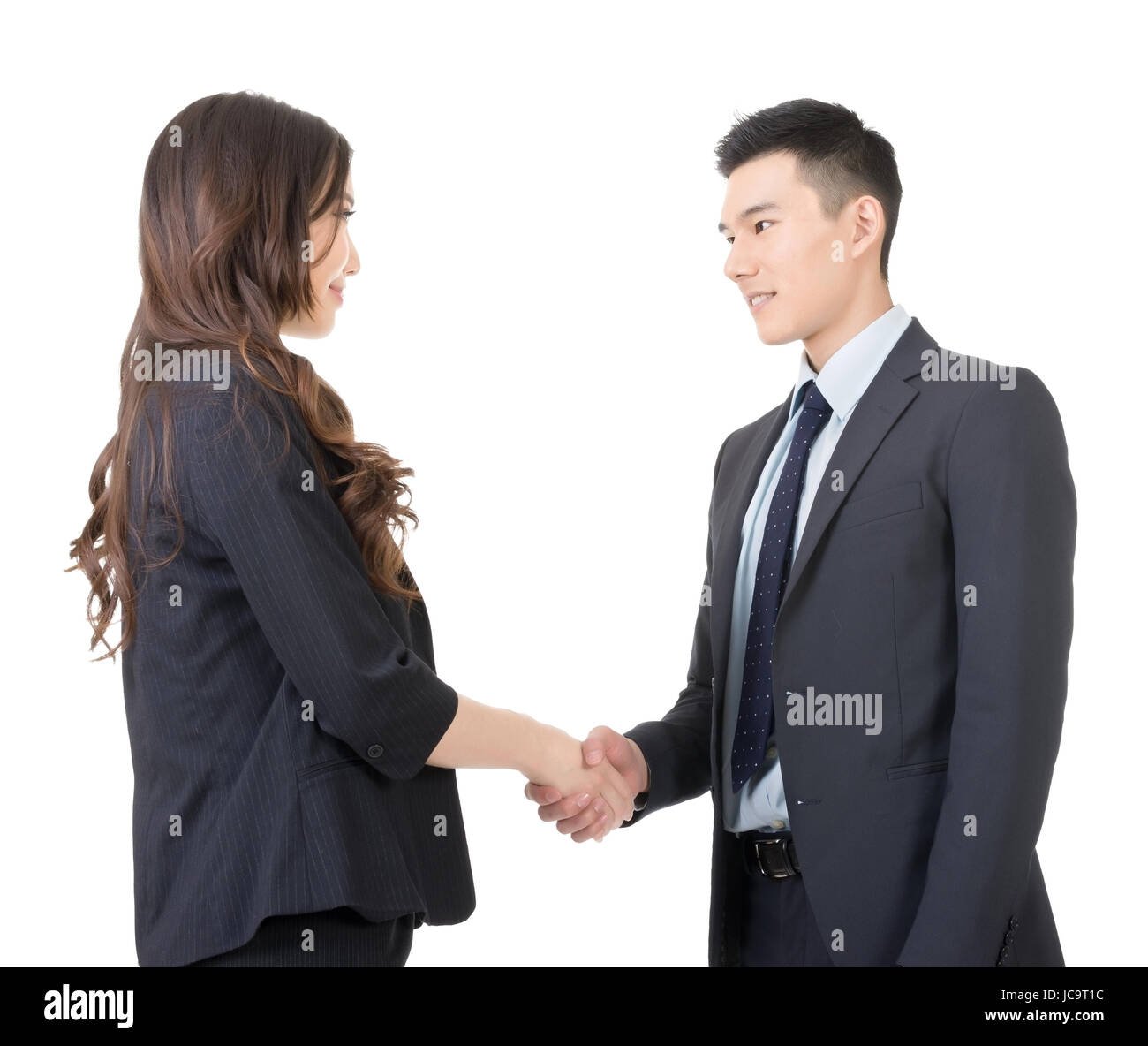 China handshake business woman hi-res stock photography and images - Alamy