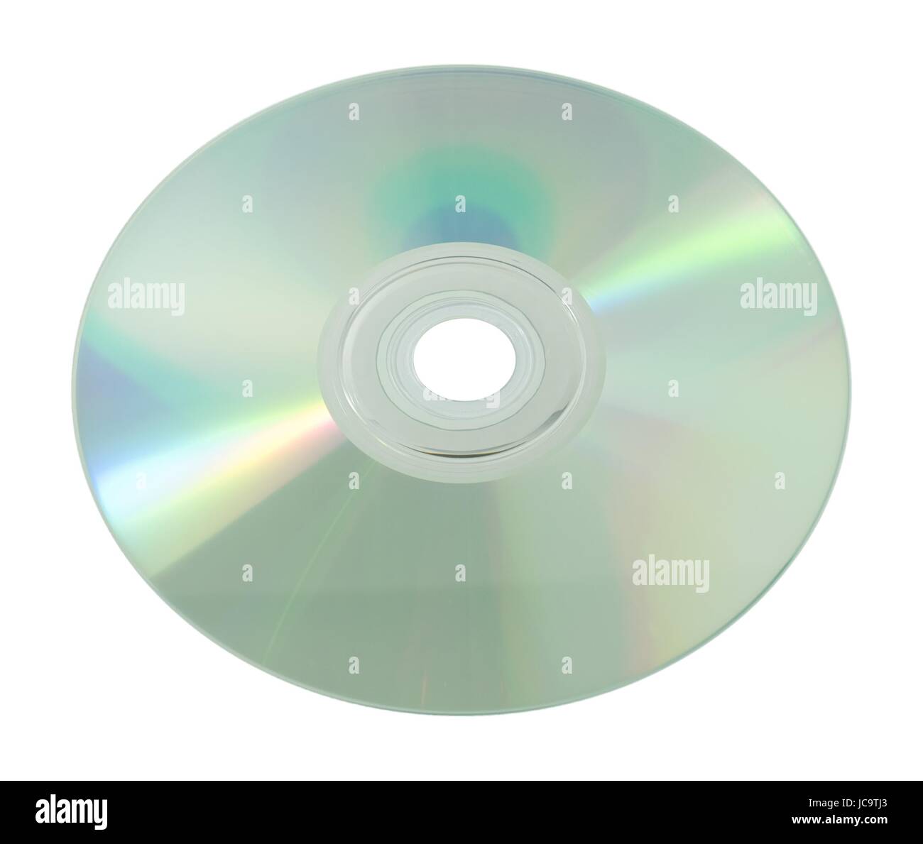 A Blank Silver Surface CD or DVD Compact Disc Isolated on White ...