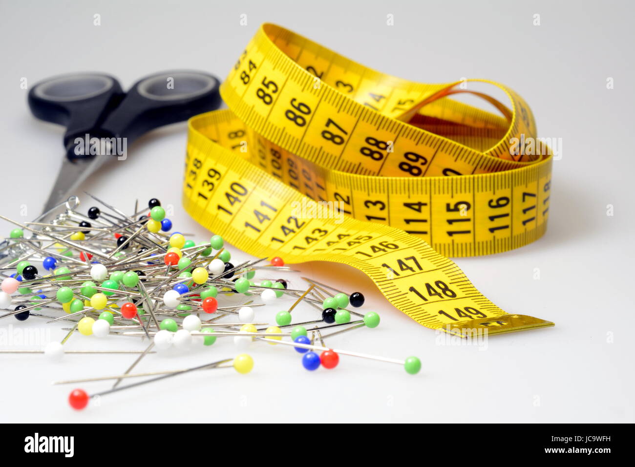 miscellaneous sewing supplies Stock Photo - Alamy