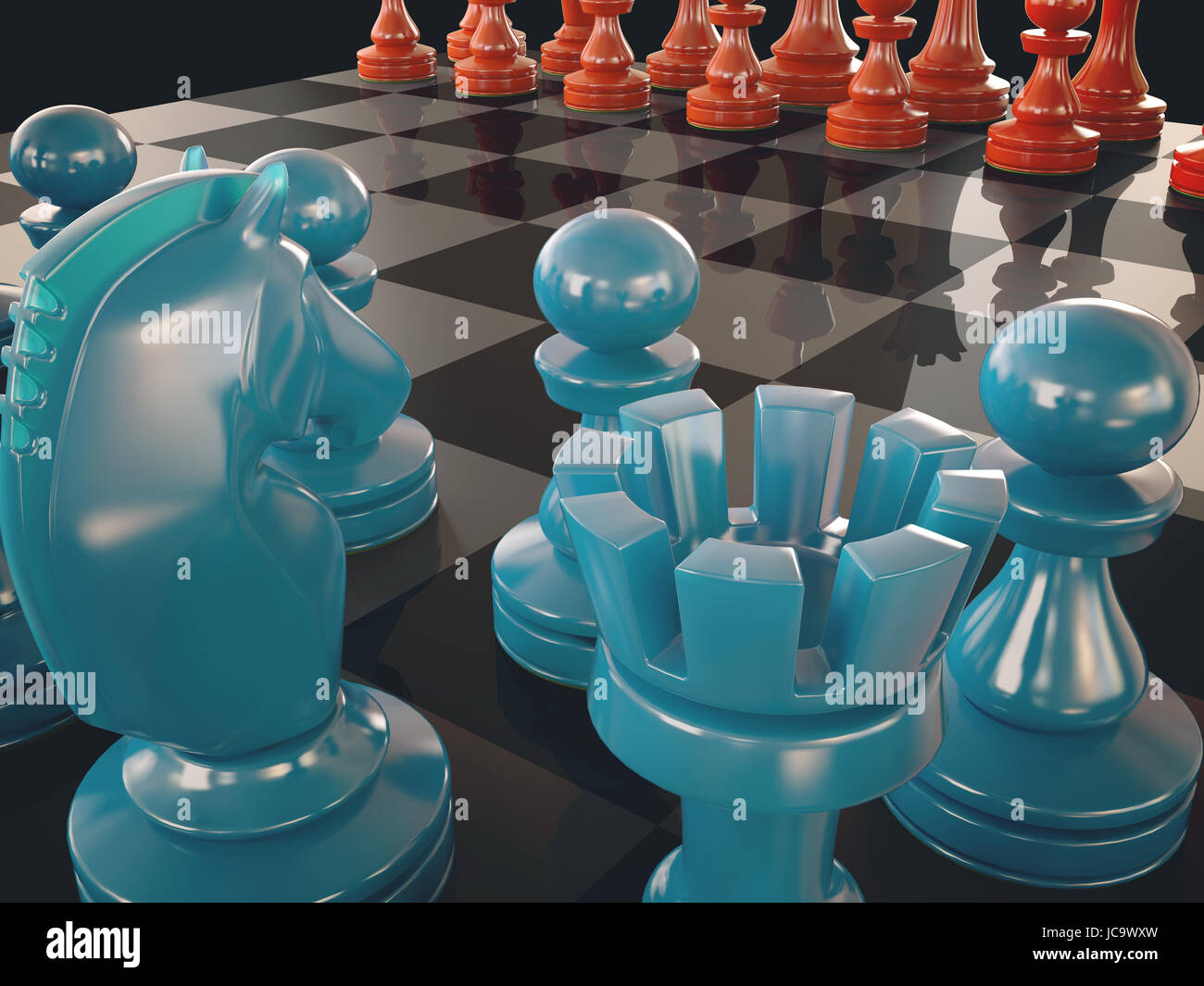Chess board with pieces of colored glass. Clipping path included Stock ...