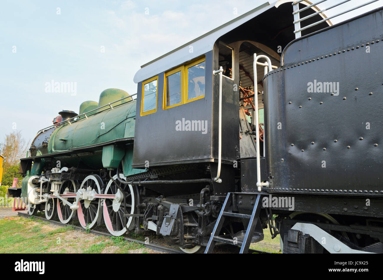 Ancient steam locomotive of Thailand Stock Photo - Alamy