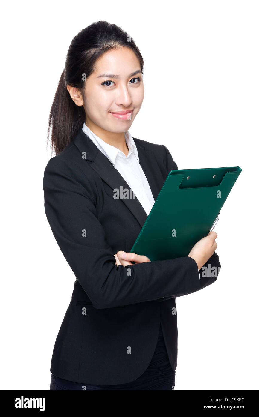 Business executive with clipboard Stock Photo - Alamy