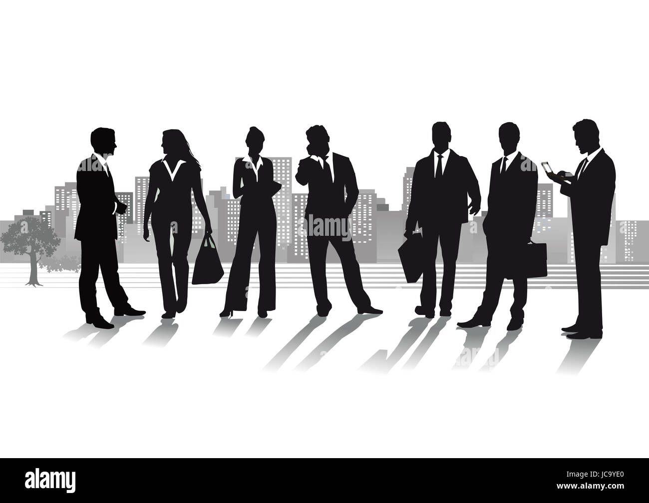 group of business people with cityscape Stock Photo - Alamy