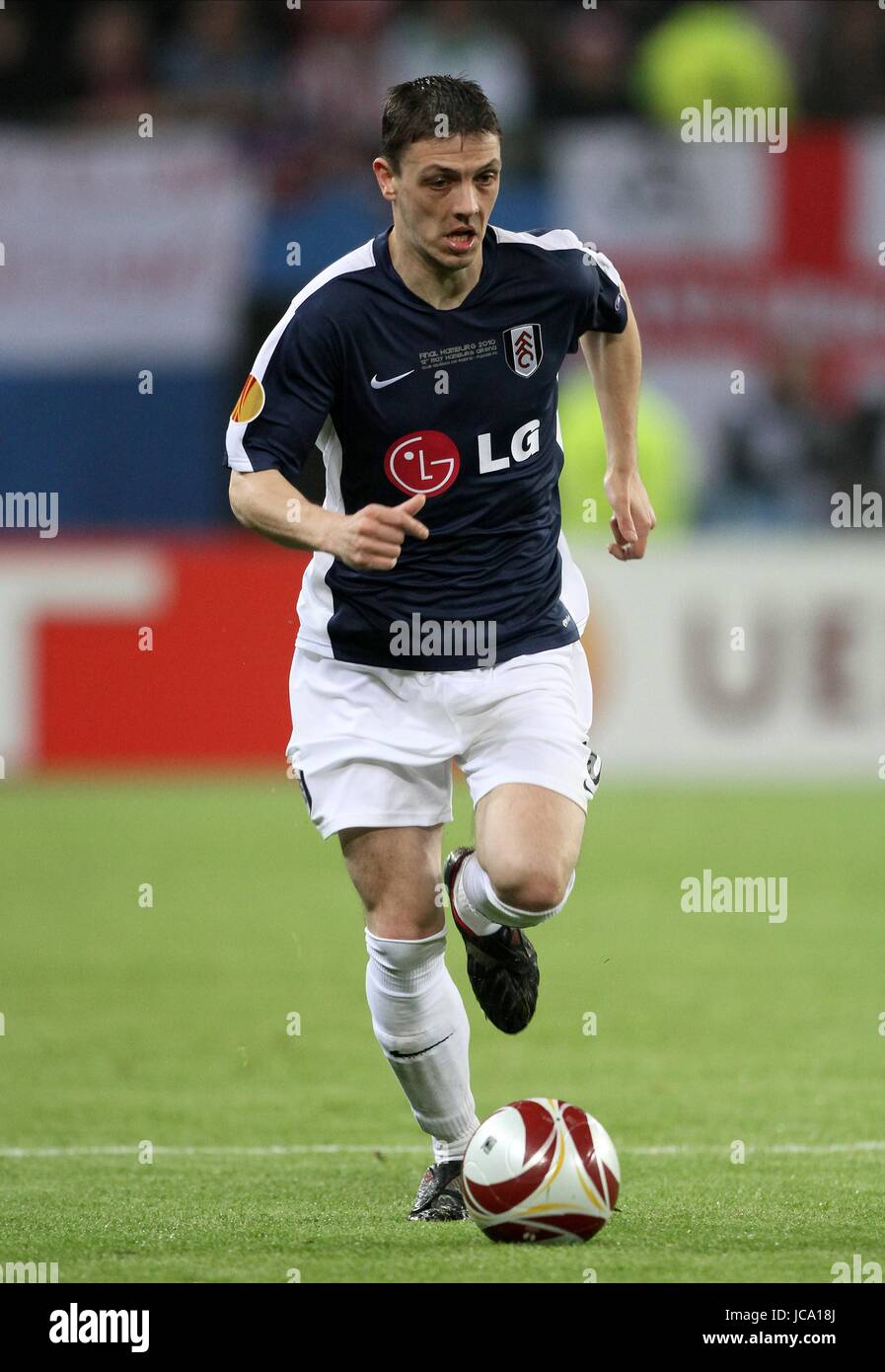 CHRIS BAIRD FULHAM FC FULHAM FC HSH NORDBANK ARENA HAMBURG GERMANY 12 ...
