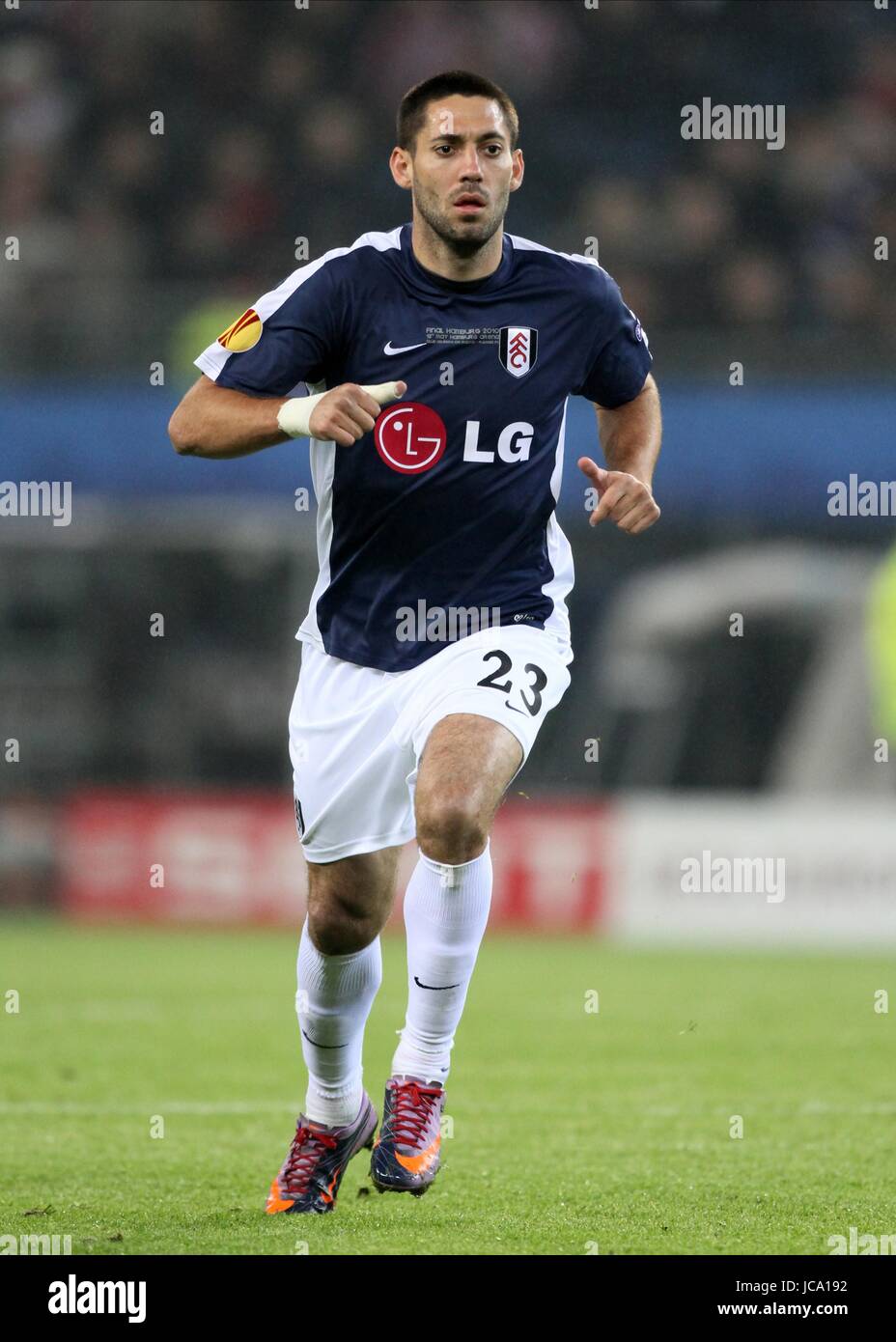 CLINT DEMPSEY FULHAM FC FULHAM FC HSH NORDBANK ARENA HAMBURG GERMANY 12 ...