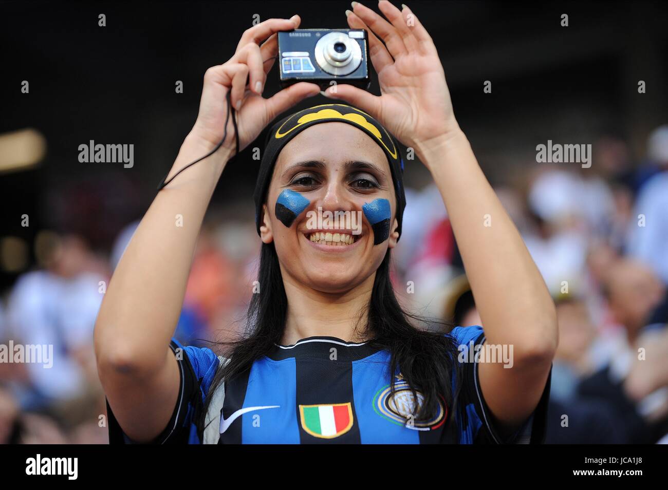 INTER MILAN FAN WITH CAMERA BAYERN MUNICH V INTER BAYERN MUNICH V INTER ...