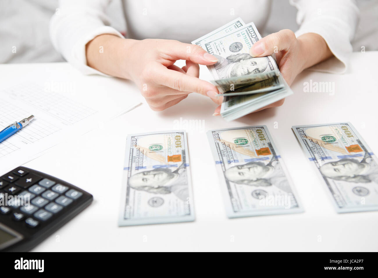 Hands counting money, close up Stock Photo - Alamy