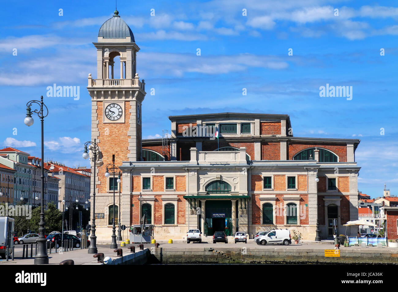 Marine Aquarium building at Trieste waterfront, Italy. Trieste is the ...