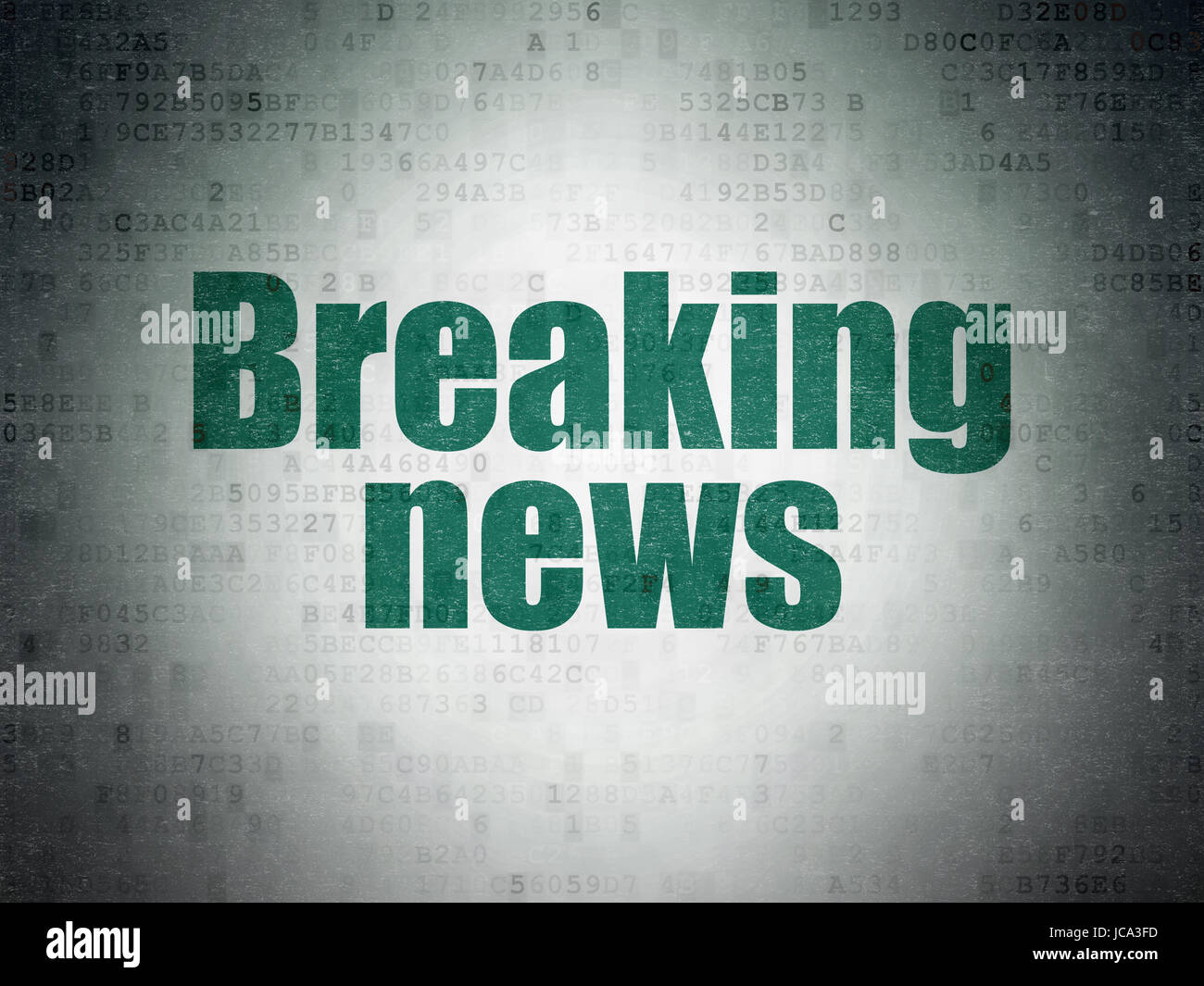 News concept: Breaking News on Digital Data Paper background Stock ...