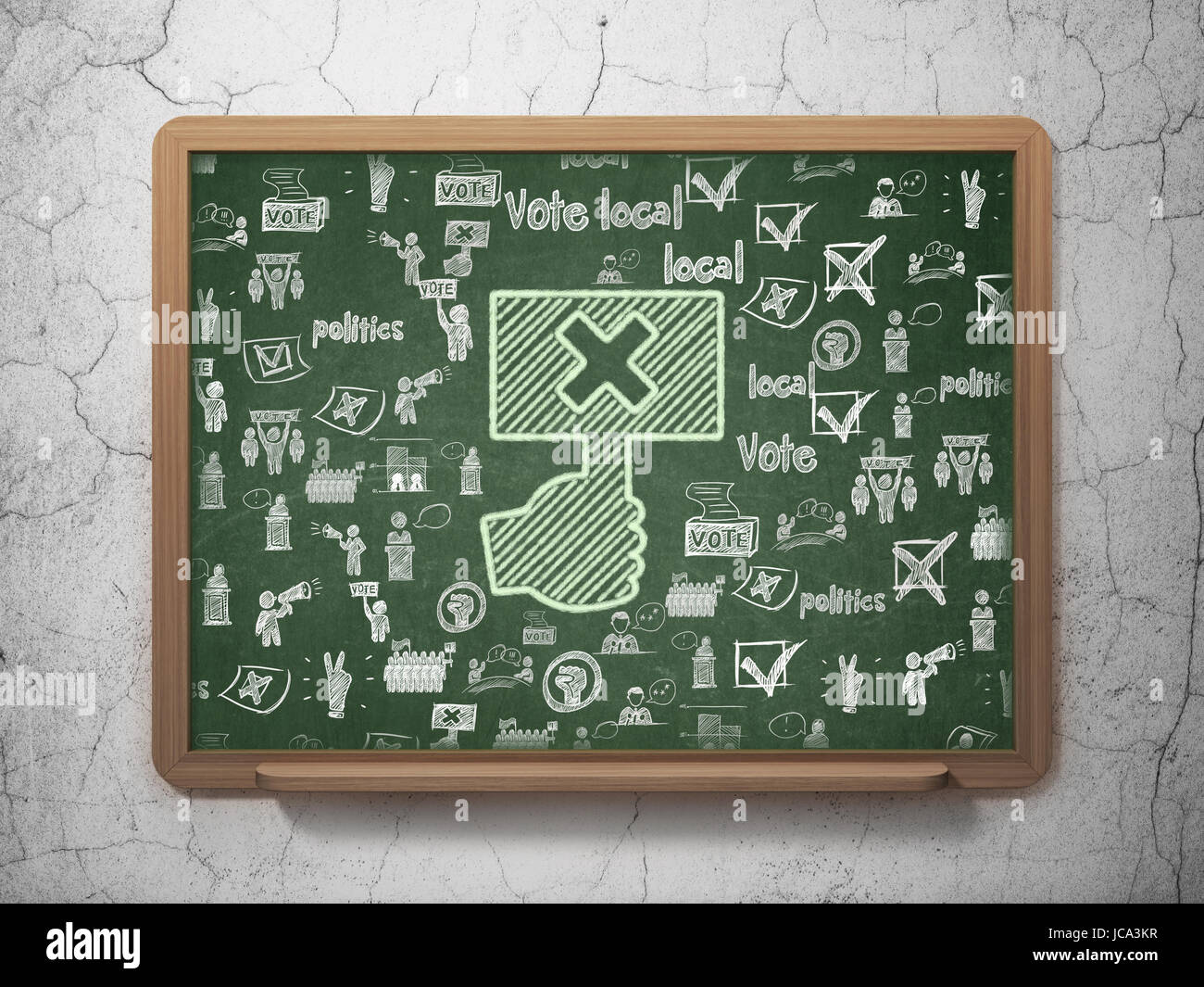 Political concept: Protest on School board background Stock Photo - Alamy