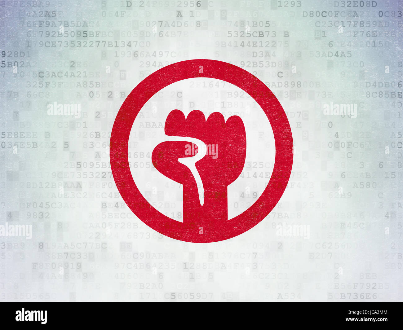 Political concept: Uprising on Digital Data Paper background Stock ...