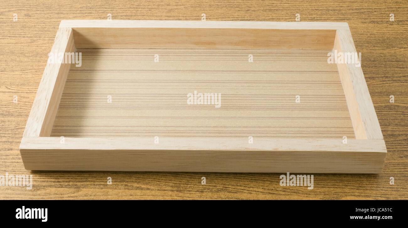 Empty Wooden Serving Platter in Rectangular Forms on A Table, For ...
