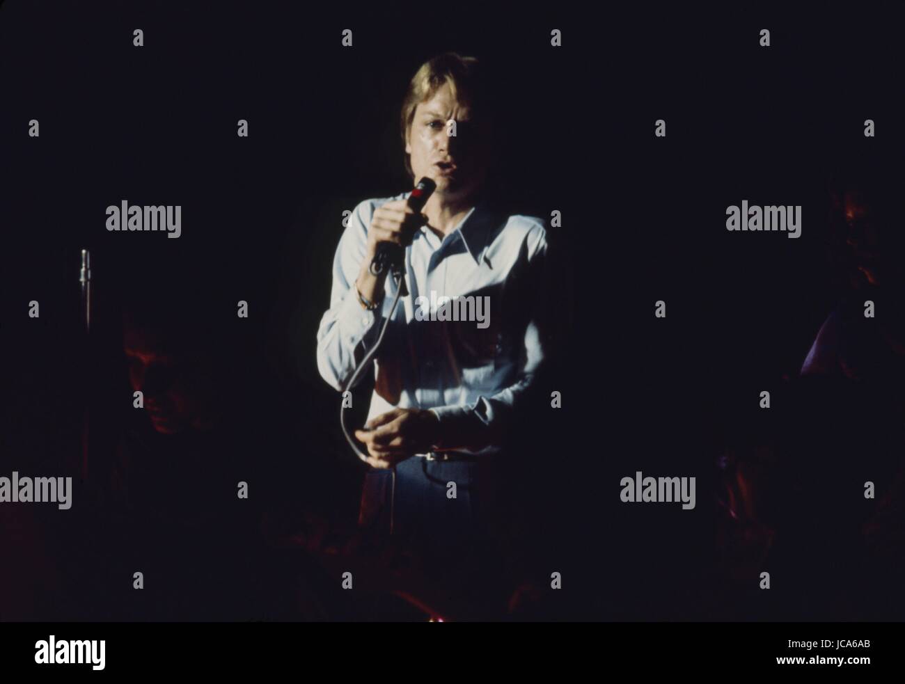 French singer Claude François during a recording session (or a private ...
