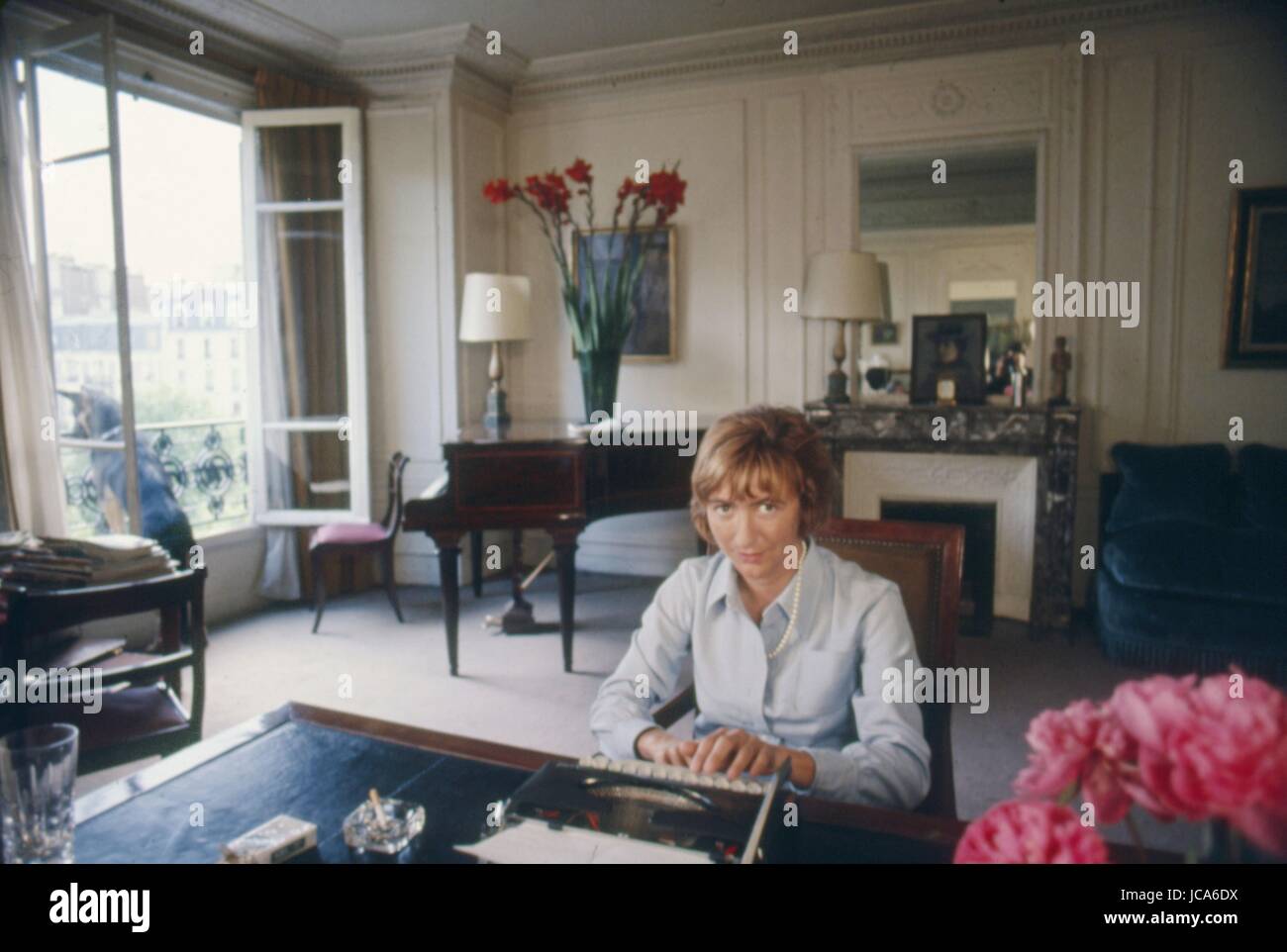 Françoise Sagan at home in Paris (135 avenue de Suffren). October 18 ...