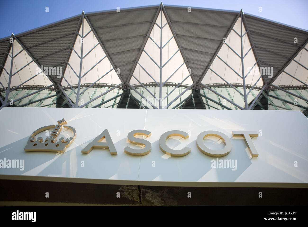 A general view of signage at Ascot Racecourse. PRESS ASSOCIATION Photo ...