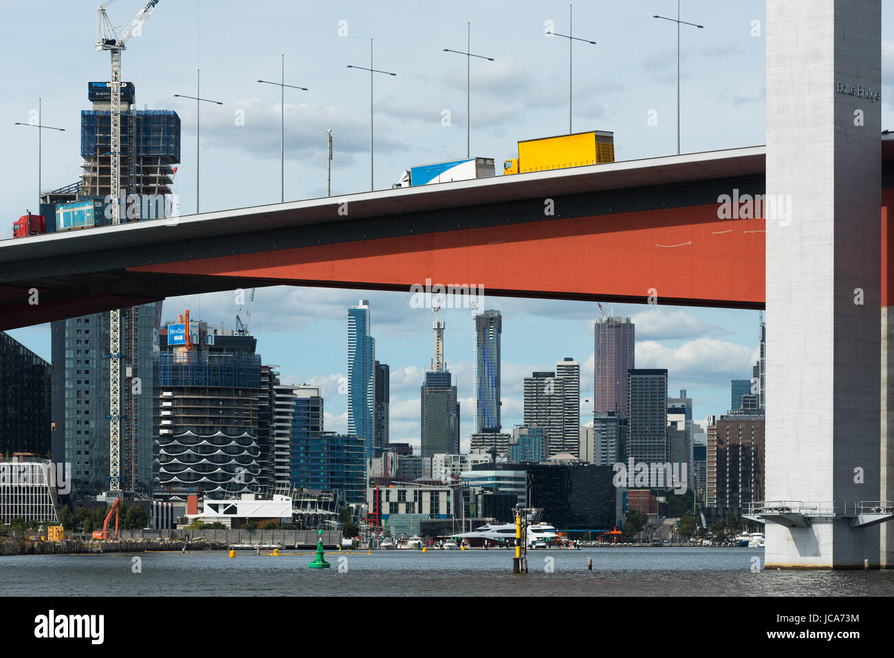 Bolte bridge over river Yarra, Melbourne, Victoria, Australia Stock ...
